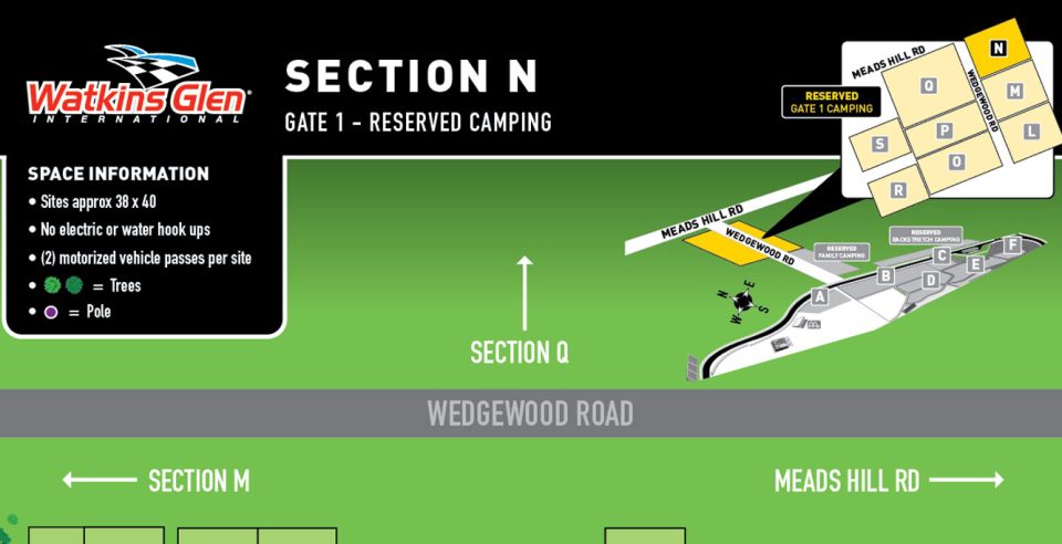 GATE 1 CAMPING | CAMPING OPTIONS