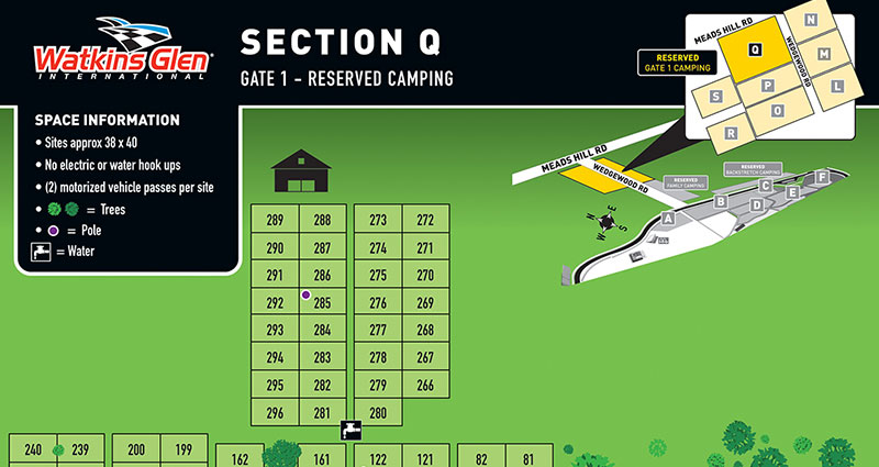 GATE 1 CAMPING | CAMPING OPTIONS
