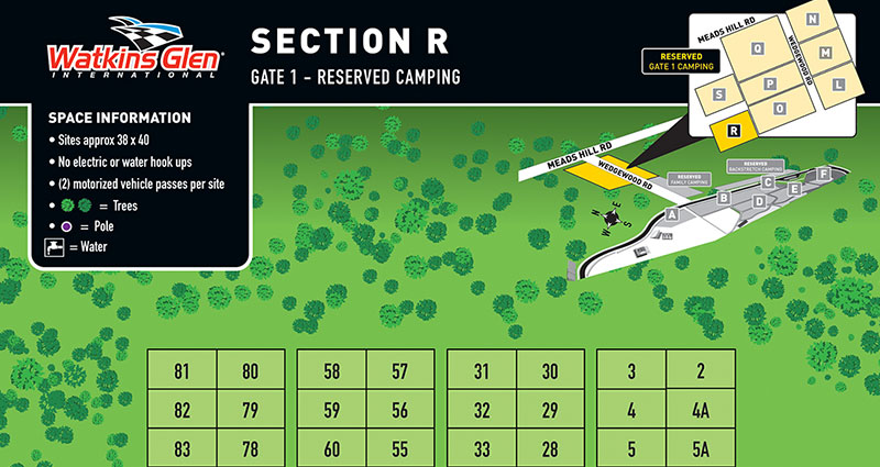 GATE 1 CAMPING | CAMPING OPTIONS